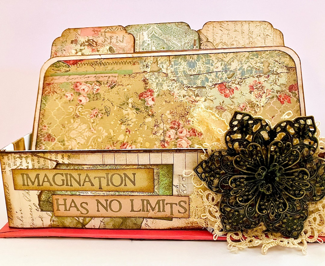 Ephemera Storage Box With Tabs Paper Crafting Organizer - Etsy