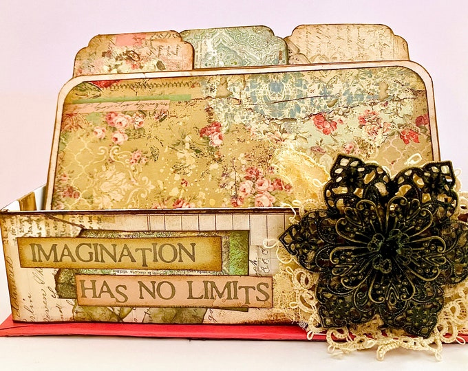 Ephemera Storage Box With Tabs, Paper Crafting Organizer, Ephemera ...
