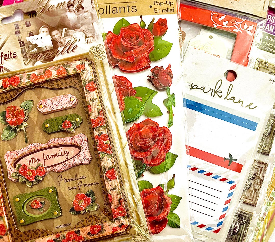 Destash 6 Unused Sticker Packs, Craft Supply, Junk Journal, Mixed Media ...