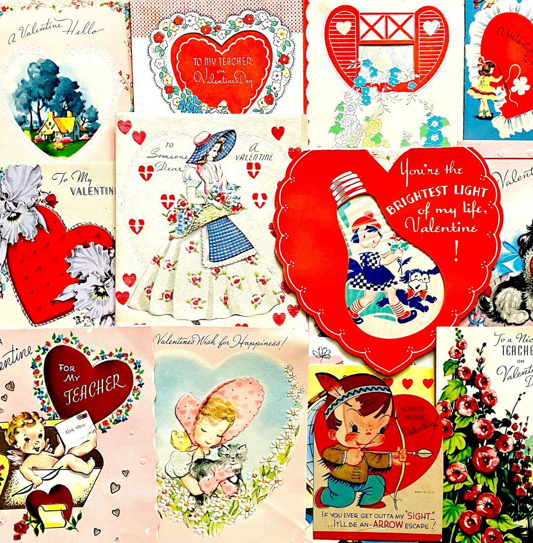 Vintage Valentines, Valentine’s Day Vintage Greeting Cards, Ephemera ...