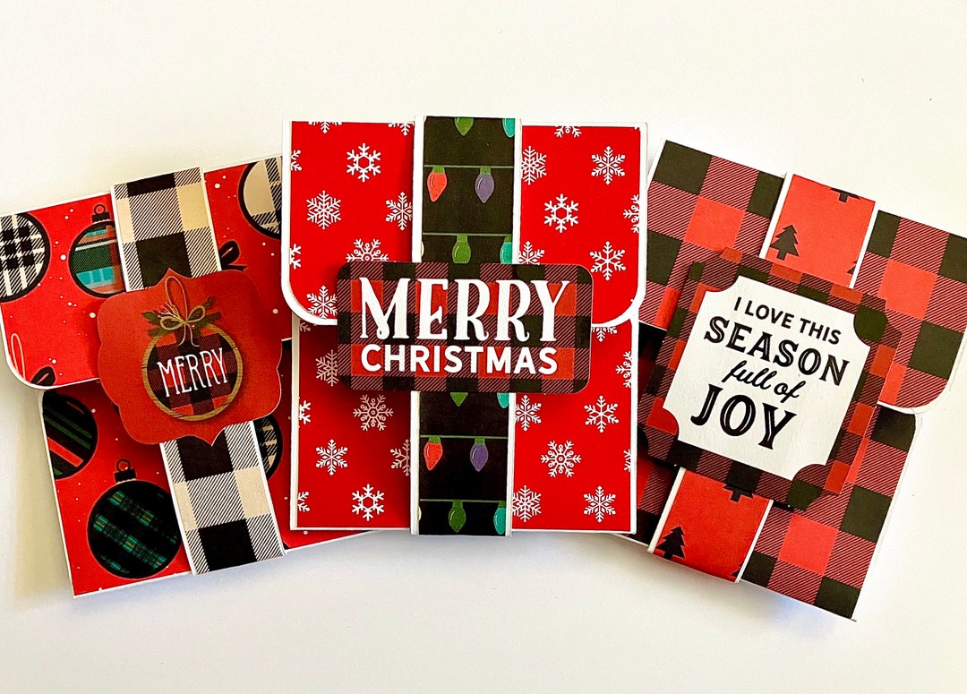 Set of 3 Gift Card Holders With Belly Band, Stocking Stuffers, Journal ...