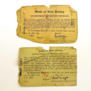 5 Vintage Tattered Identification Cards, Vintage Ephemera, Junk Journal ...