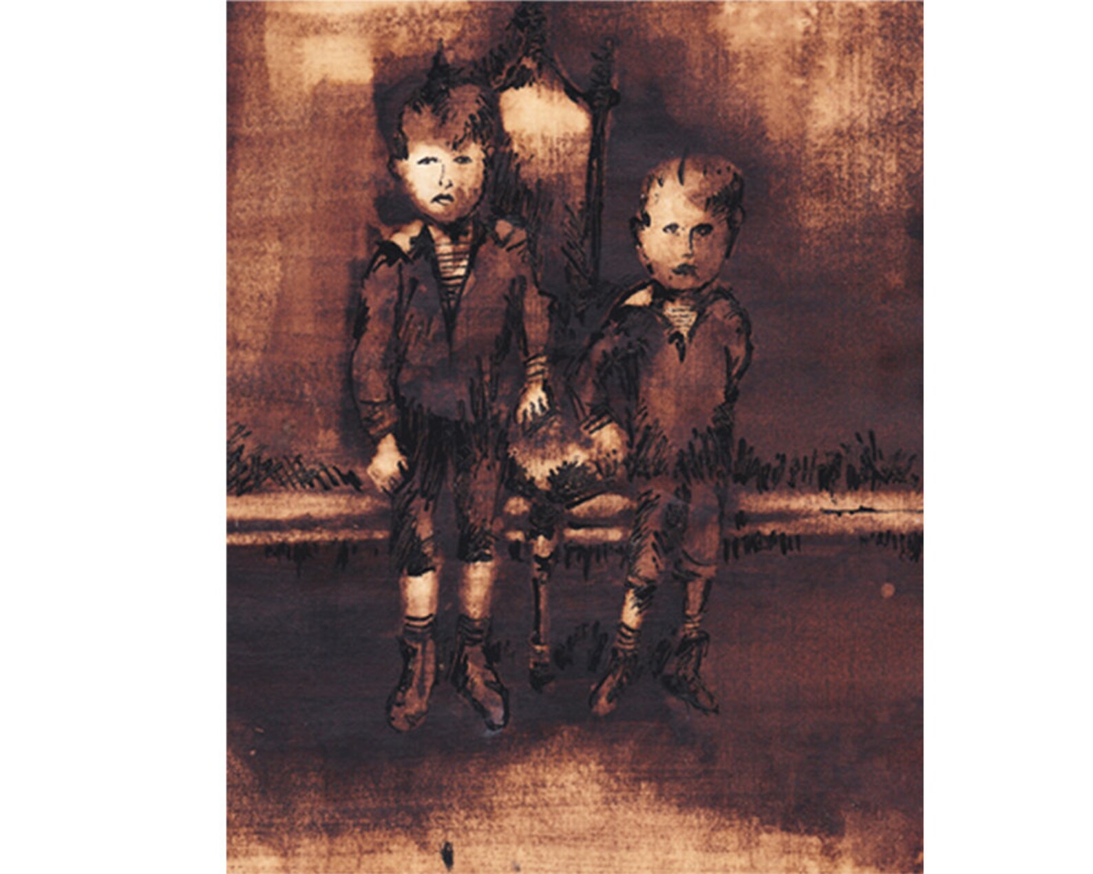 Haunted portrait Victorian Child goth Art Print creepy art | Etsy