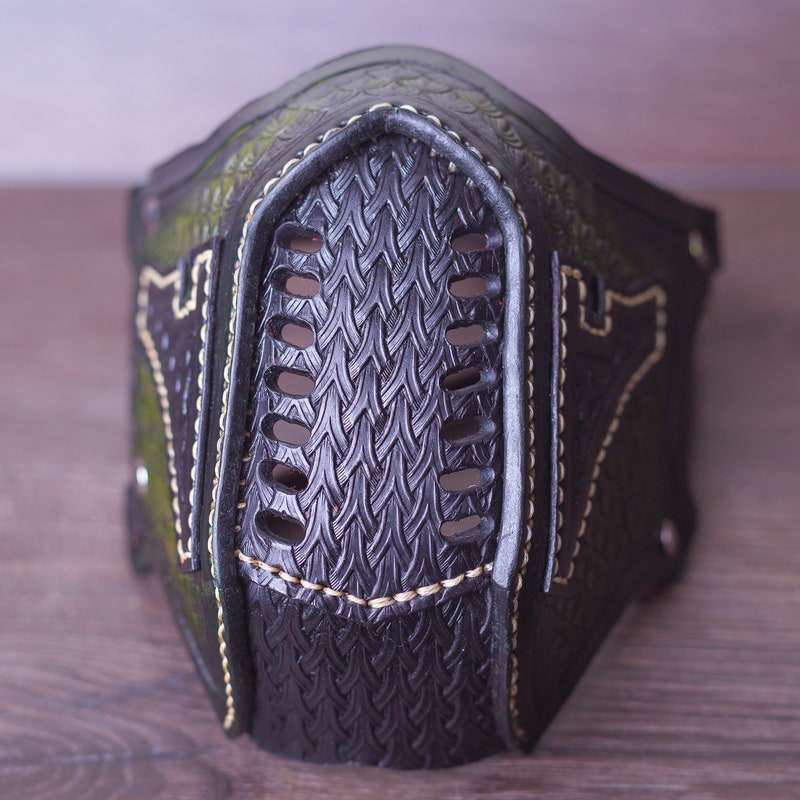 Leather Face Mask With Filter - Etsy