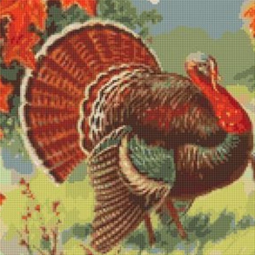 Autumn Turkey Bird Counted Cross Stitch Pattern in PDF for | Etsy