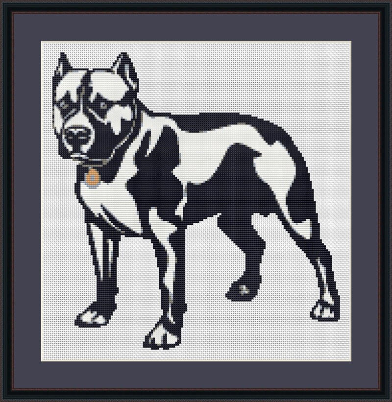 Pit Bull Dog Counted Cross Stitch Pattern 10.21 X 10.57 | Etsy