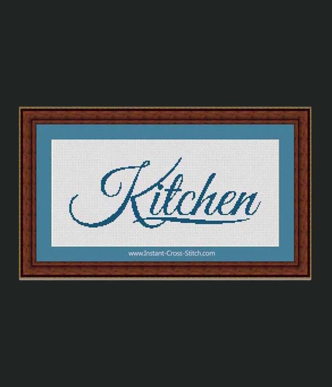 Kitchen Sign Counted Cross Stitch Pattern (12.07 X 4.50 Inches or 30.66 ...