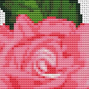 Pink Roses Counted Cross Stitch Pattern in PDF for Instant Download - Etsy