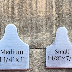 Hand Stamped Custom Cattle Ear Tag Custom Keychain Farm - Etsy