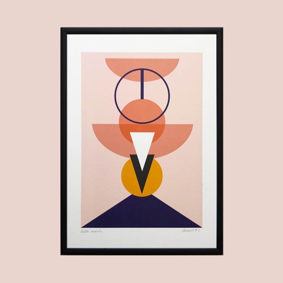 No. 2 Abstract Art Print A4 Print Digital Art Illustration | Etsy