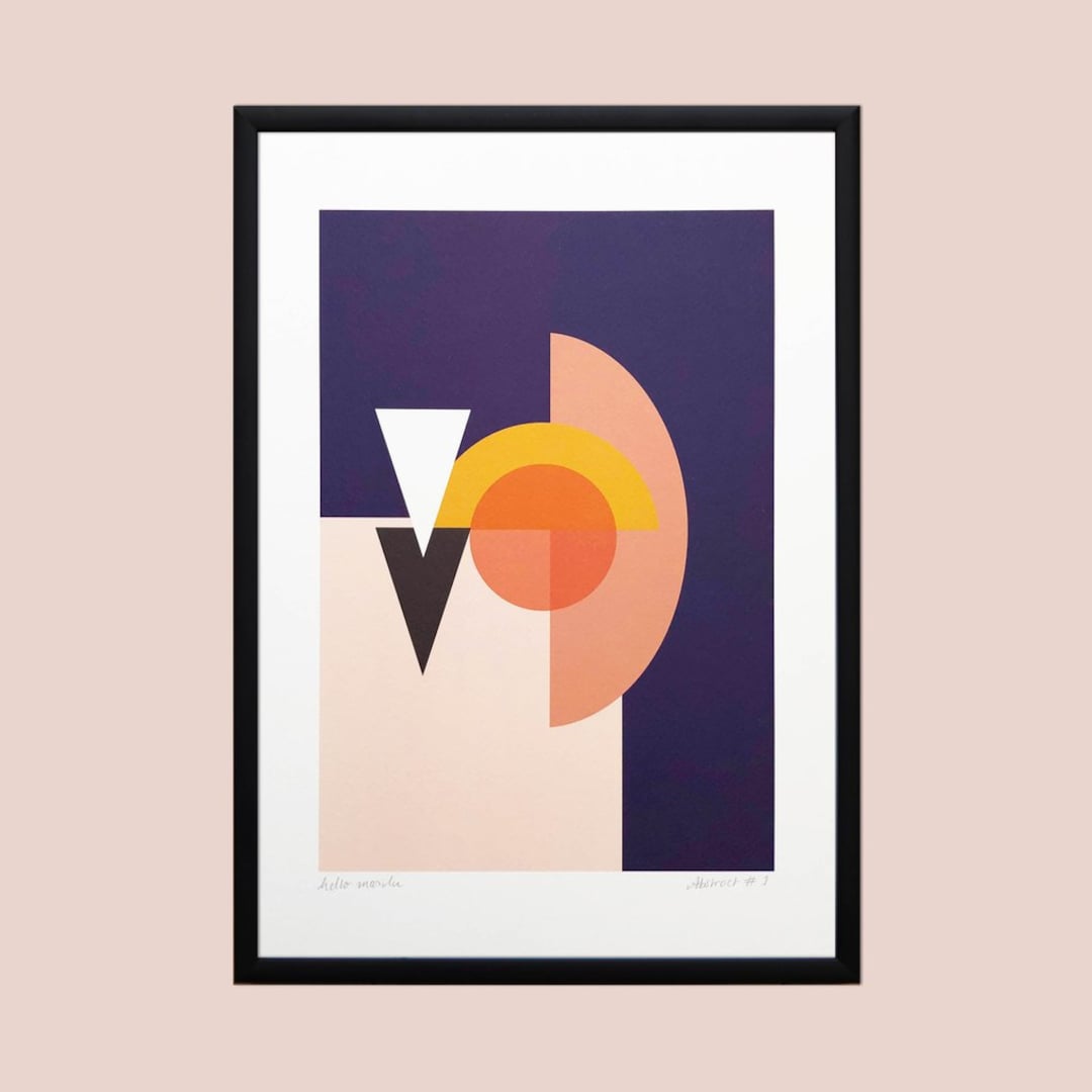 No. 1 Abstract Art Print, A4 Print, Digital Art, Illustration, Abstract ...