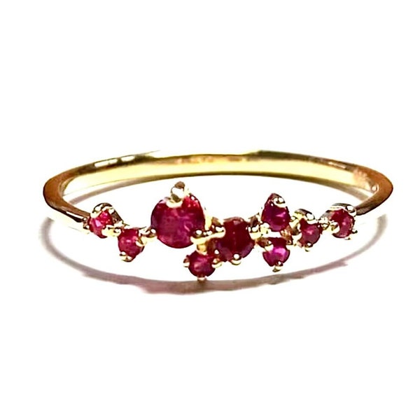 Ruby Gold Ring - Etsy