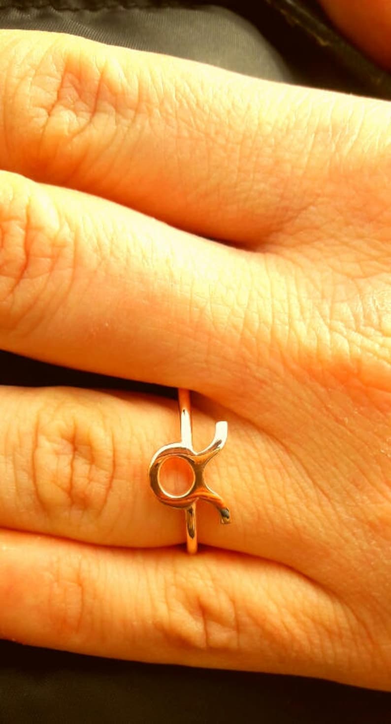14K Solid Gold Taurus Ring / Zodiac Ring / Horoscope Ring / - Etsy