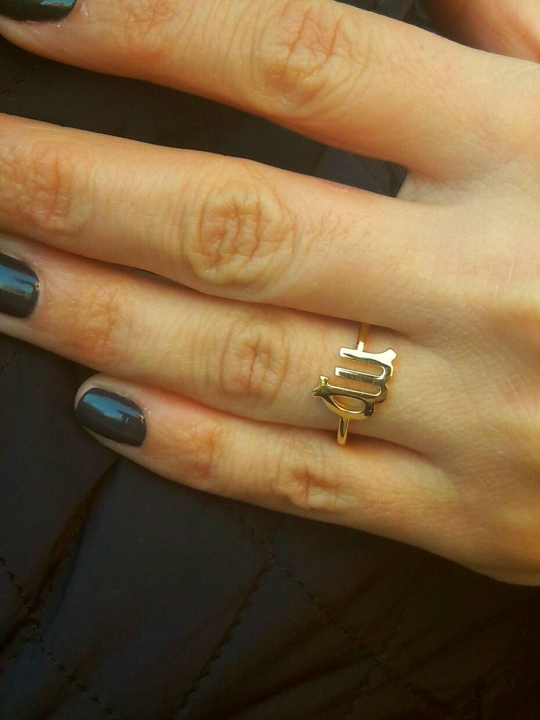 8k Solid Gold Virgo Ring / Zodiac Ring / Horoscope Ring / Astrology ...