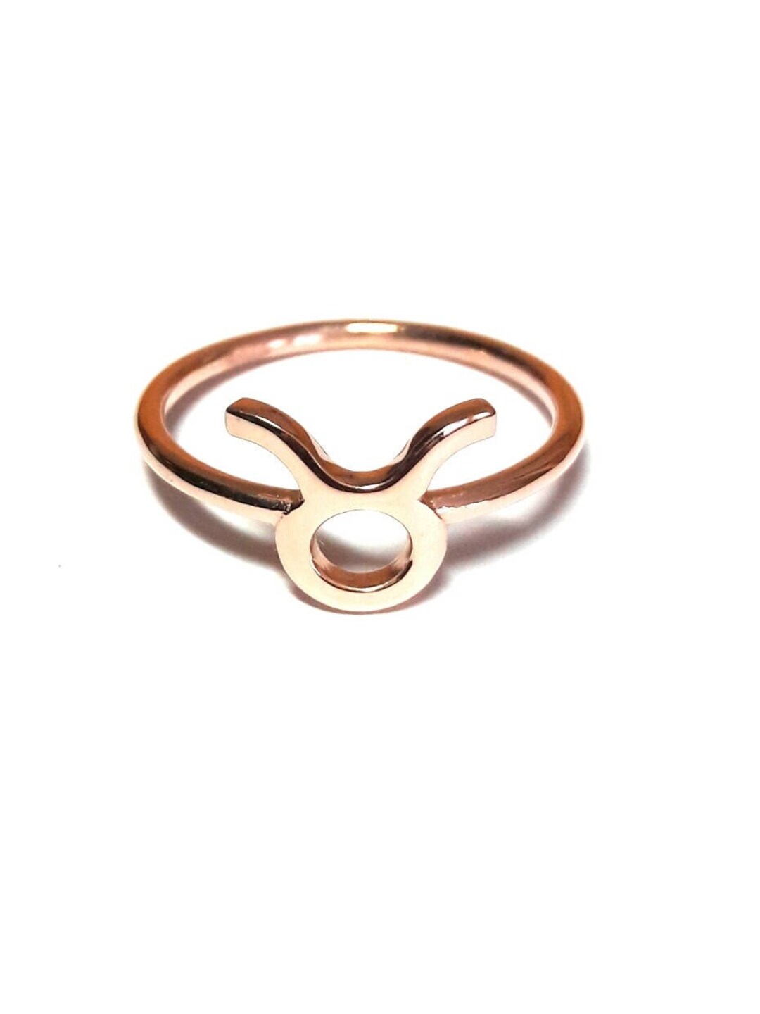 14K Solid Gold Taurus Ring / Zodiac Ring / Horoscope Ring / - Etsy