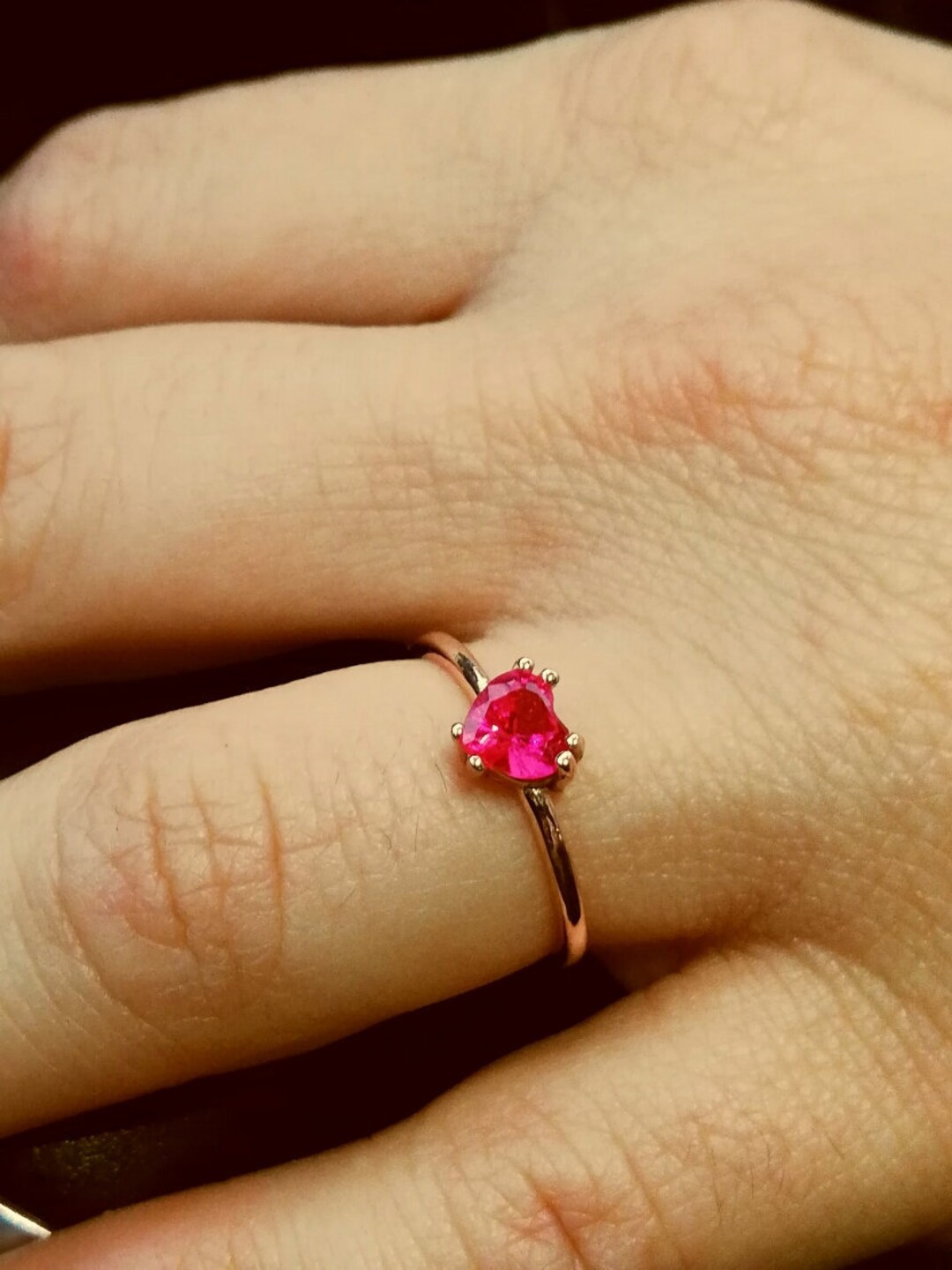 Red Heart Ring Ruby Heart Ring Red Ruby Ring Ruby Gold - Etsy