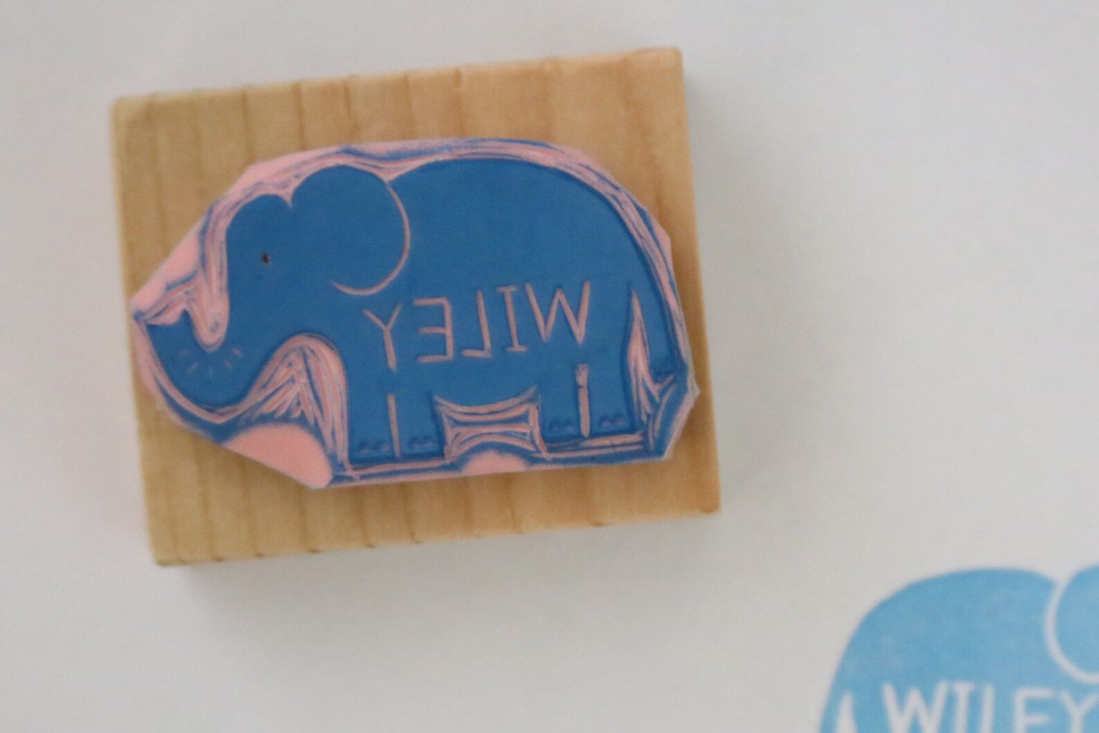 Personalized Name Elephant Stamp - Etsy