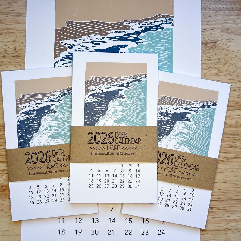 Waves Calendar 2026 - Etsy