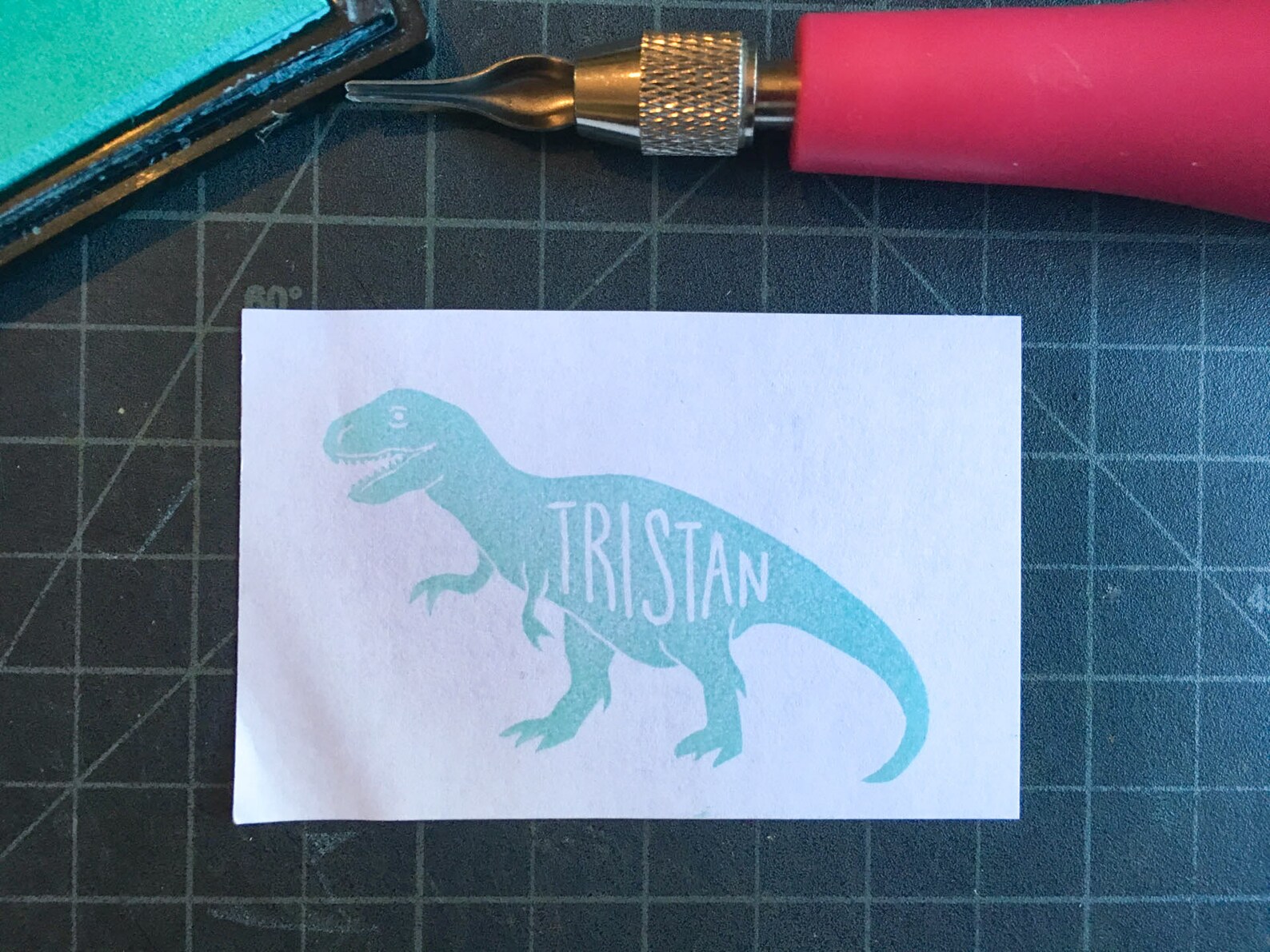 Personalized T-rex Name Stamp - Etsy