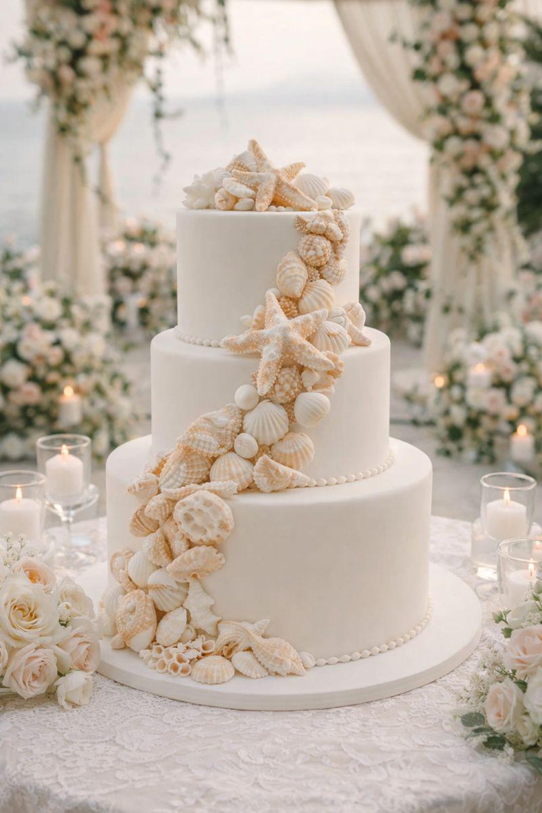 50 Pcs Realistic Seashells Beige Cake/cupcake Toppers Fondant - Etsy