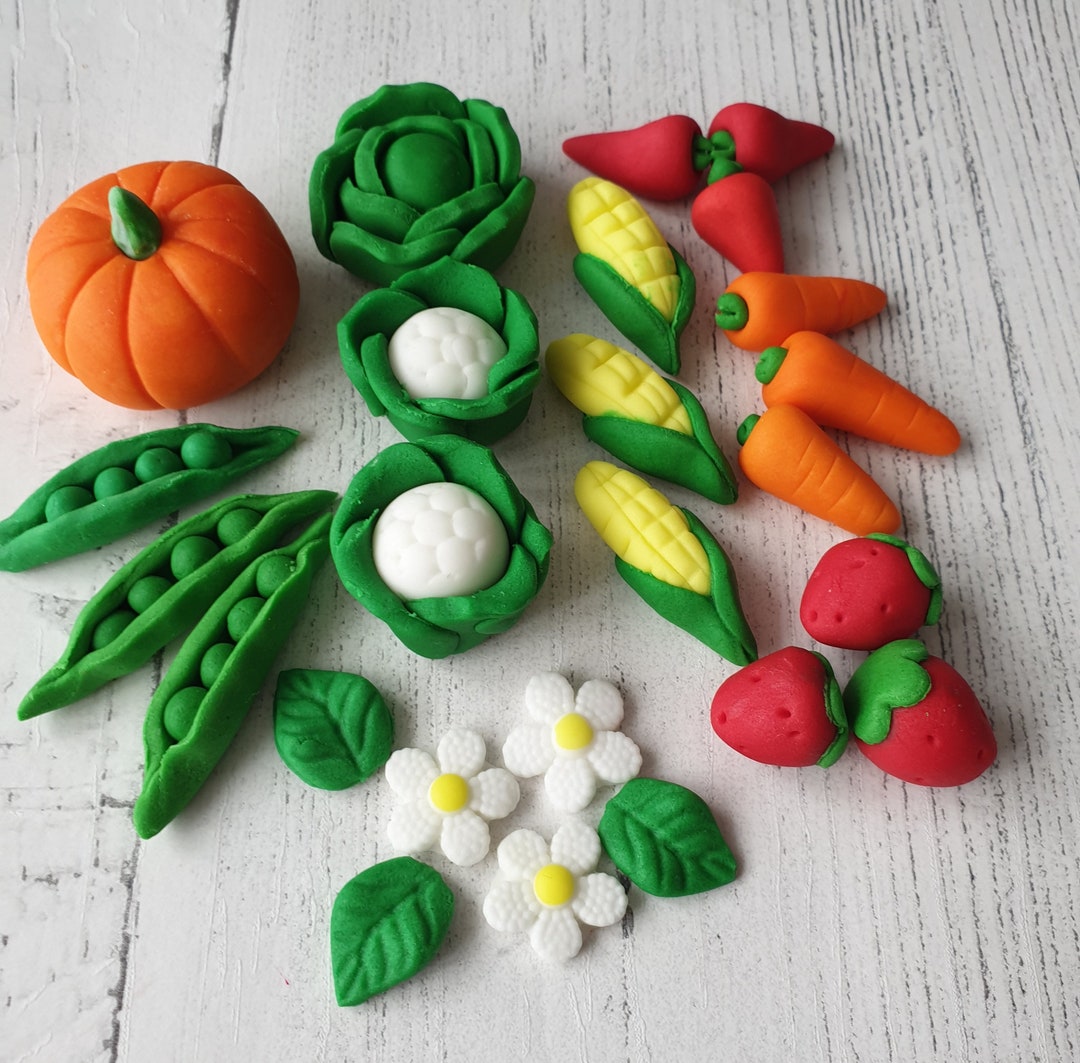 Set of Fondant Vegetables 'peter Rabbit Garden' for - Etsy