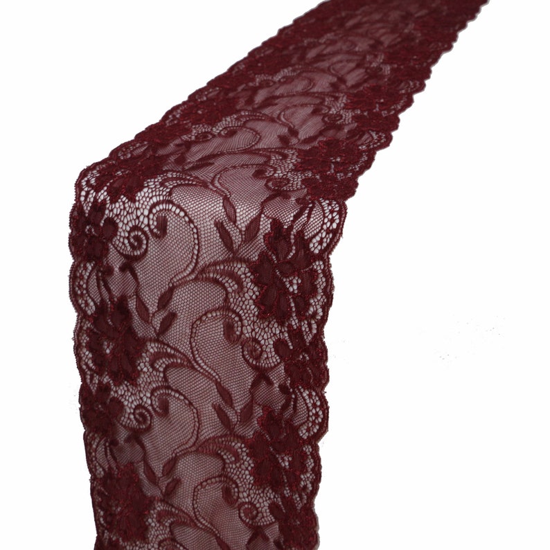 Burgundy Lace Runner Burgundy Table Runner Burgundy Wedding - Etsy