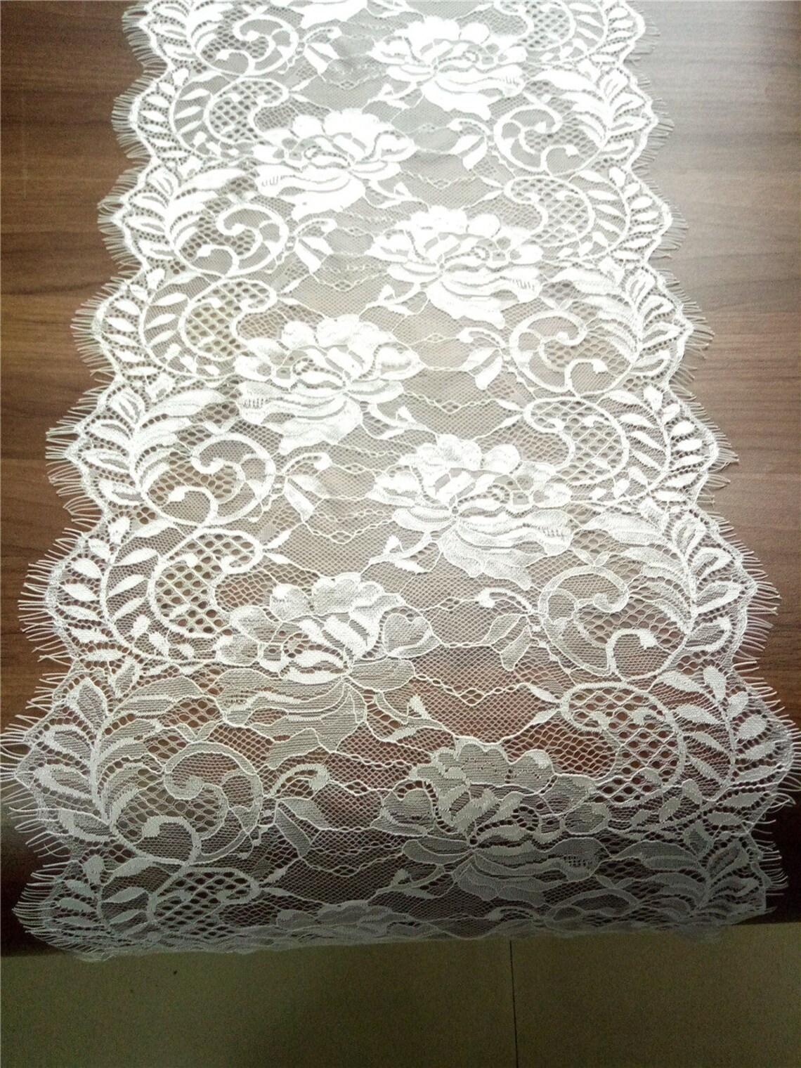 White lace table runner lace table topper lace table | Etsy