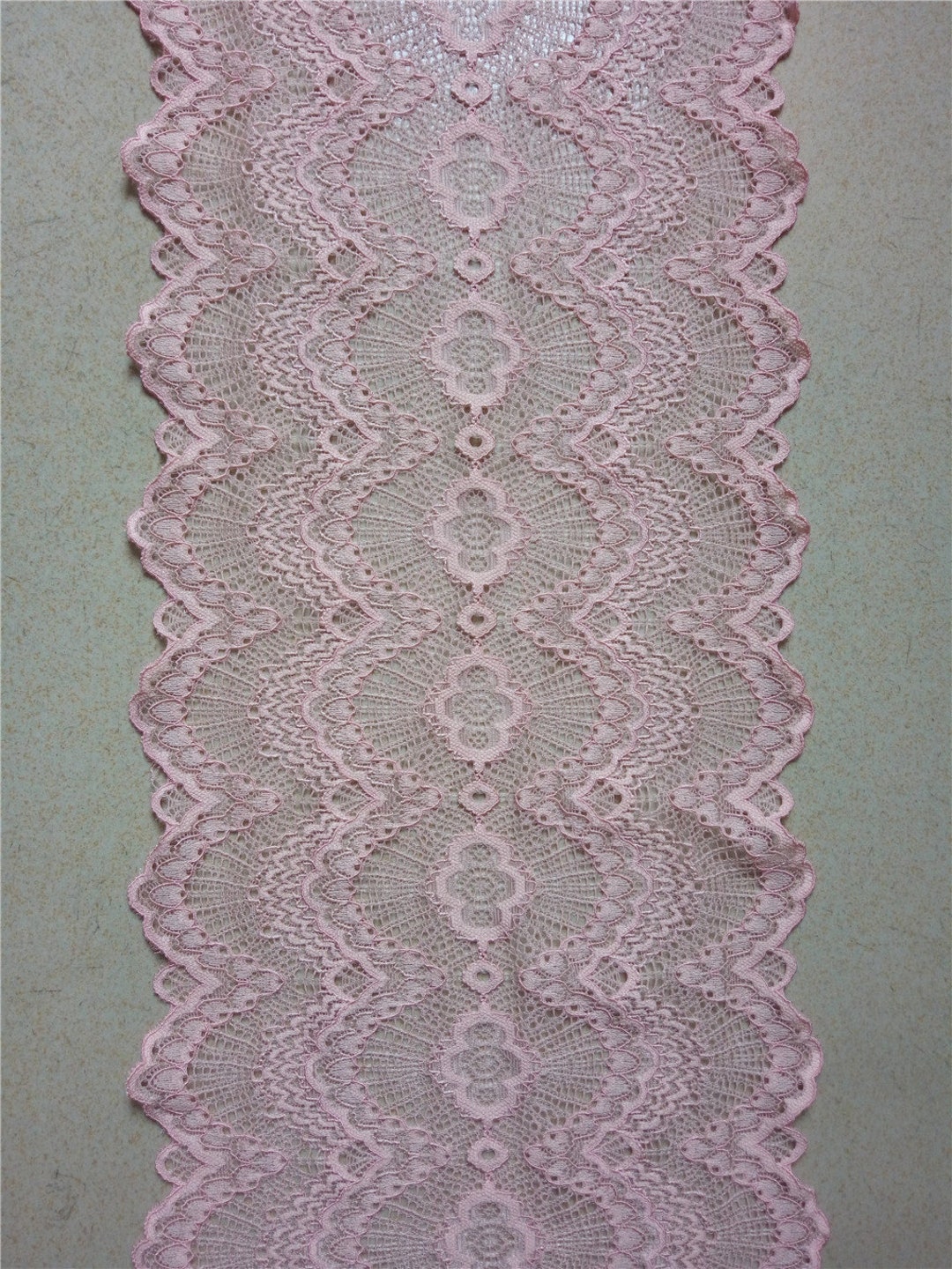 Blush Pink Lace Runner, 9" Wide , Wedding Table Runner , Lace Table ...