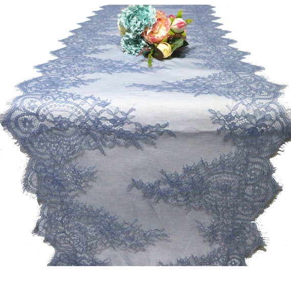 Dusty Blue Table Runner Wedding Decor 15inch/38cm Wide - Etsy