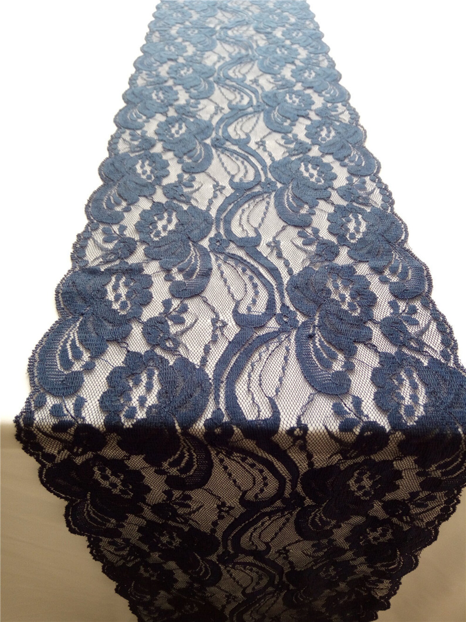 20ft Navy Blue Lace Runner Wedding Decor 7 Wedding - Etsy
