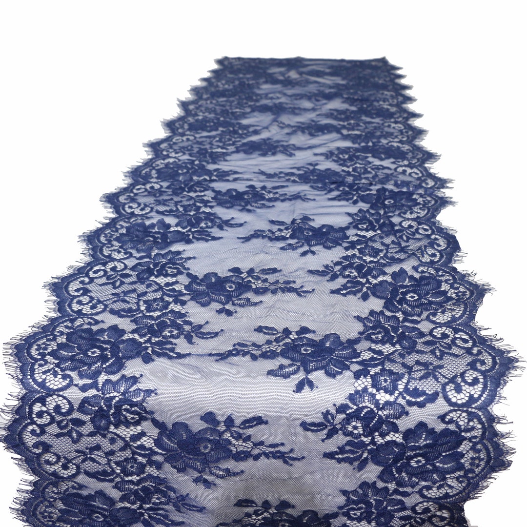 Navy Lace Runner Navy Lace Table Runner Navy Table Runner Navy Wedding ...