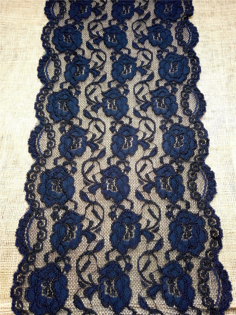 Navy Lace Runner Table Runner Overlay Lace Table Runner - Etsy
