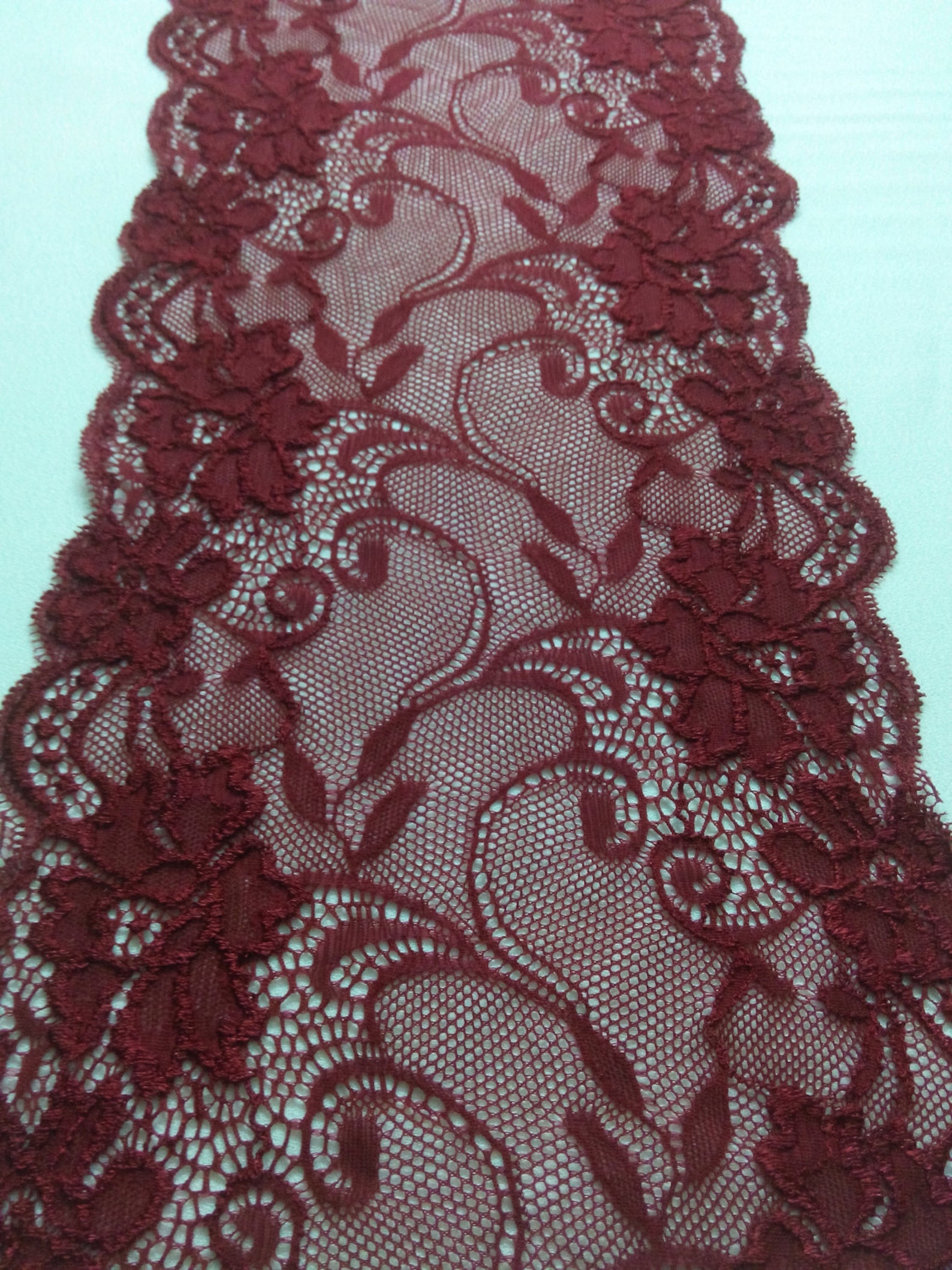 Wine Red Lace Table Runner 7 wine Red Lace Runner - Etsy
