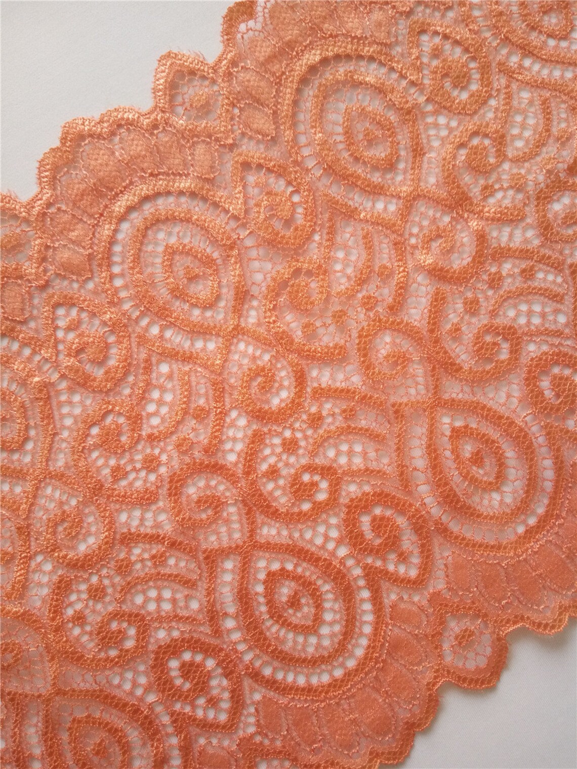 Coral Table Runner Lace Overlay Coral Party Decor | Etsy