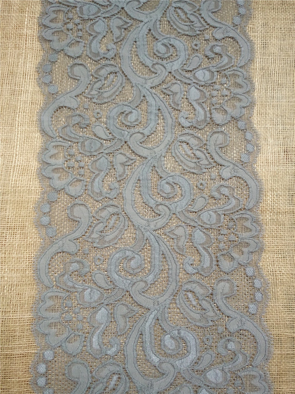 Gray Lace Table Runnergray Table Runner 7 Wide - Etsy