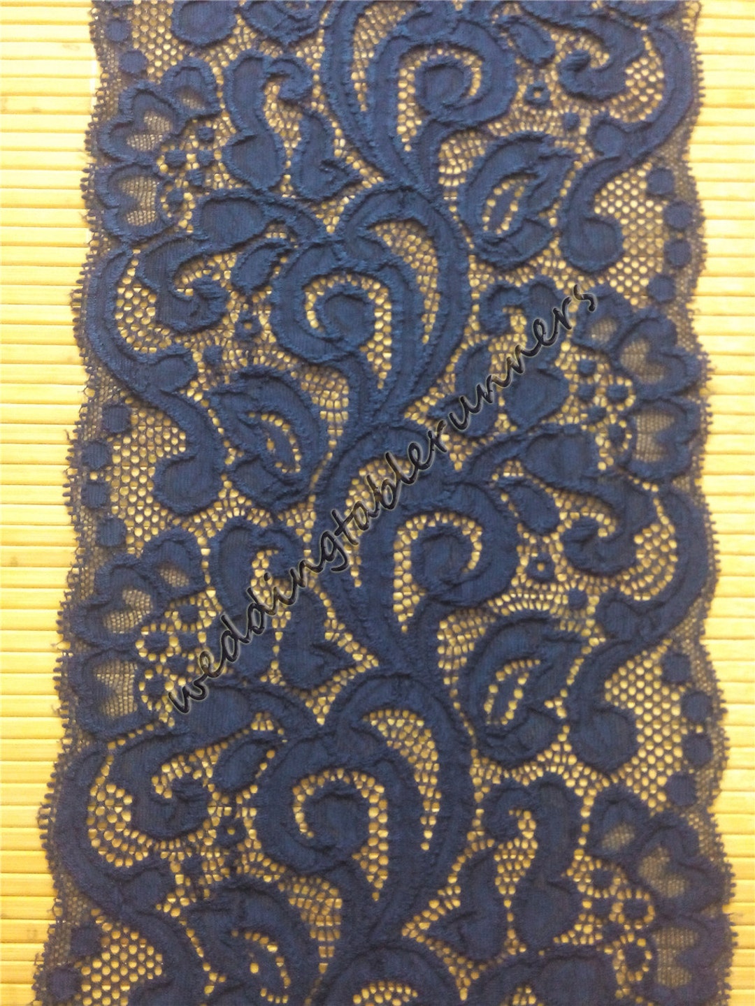 Navy Blue Lace Table Runner/navy Lace Table Runner/navy Wedding/wedding ...