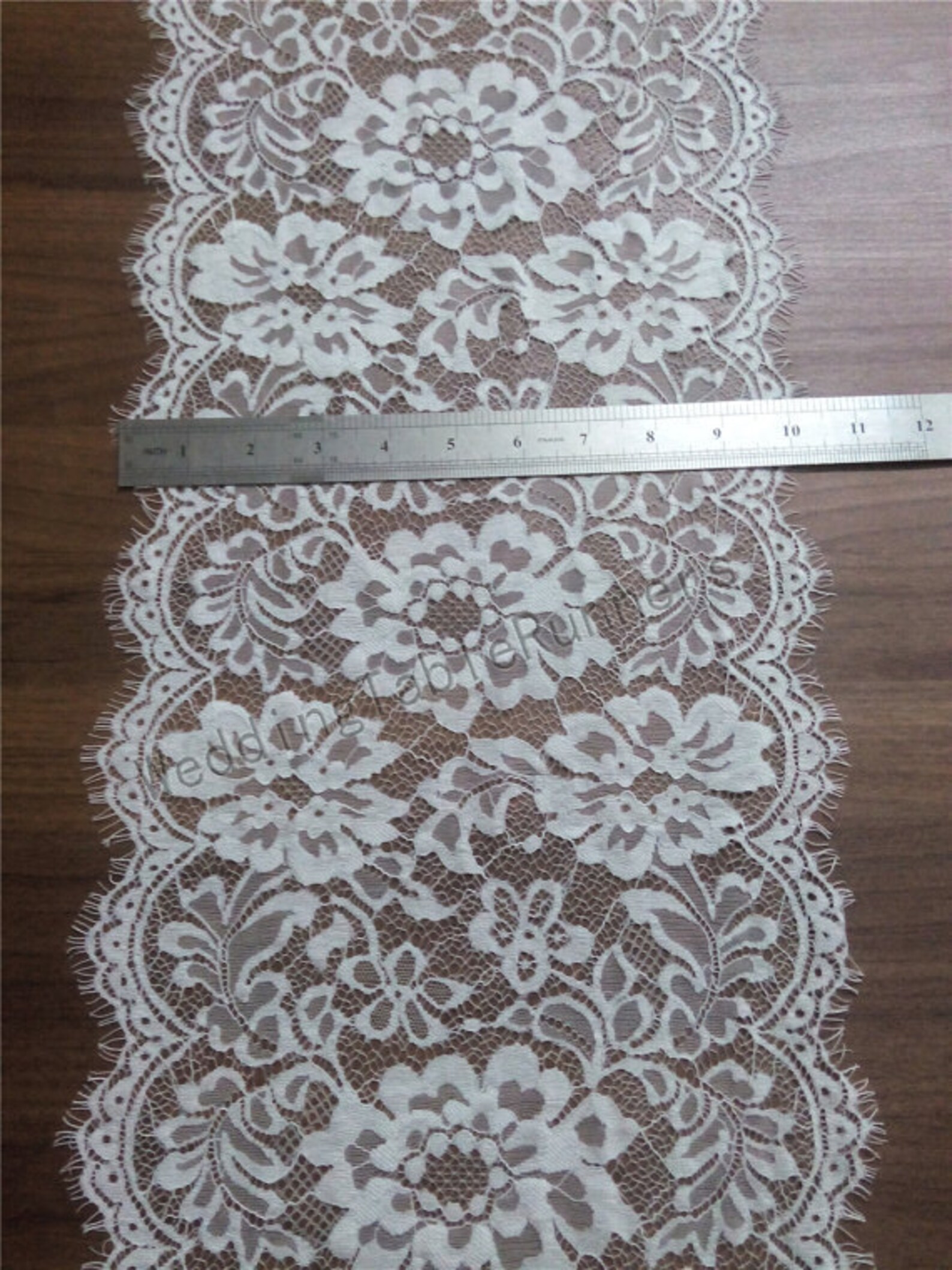 7ft White Lace Table Runner 10" White Table Runners Wedding Table ...