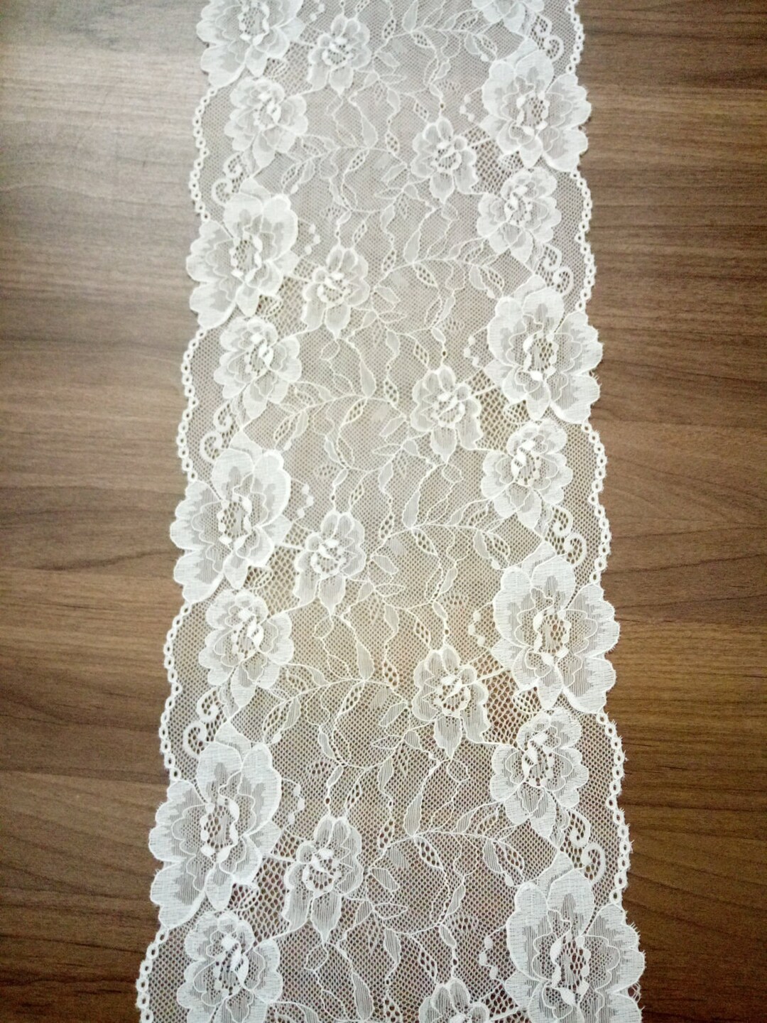 Ivory Lace Table Runner/white Lace Table Runner 9 Inch Wide Wedding ...