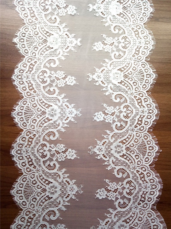 White Lace Runner 15 Wide Lace Table Runner Wedding - Etsy