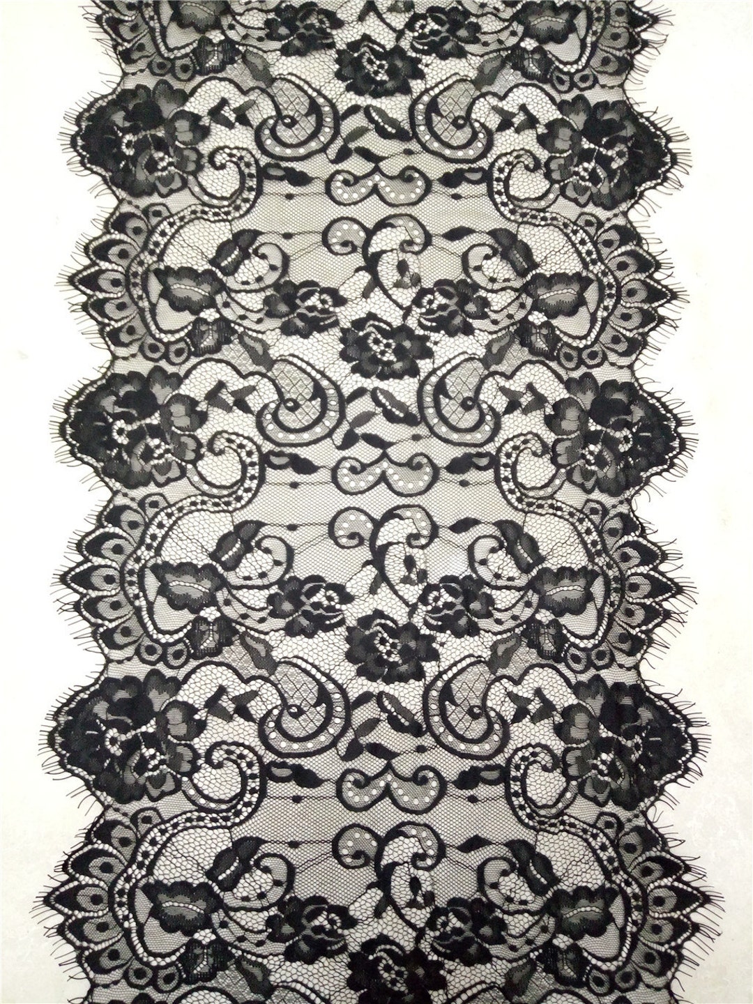 Black Lace Table Runner, 17", Black Table Runners, Wedding Table ...