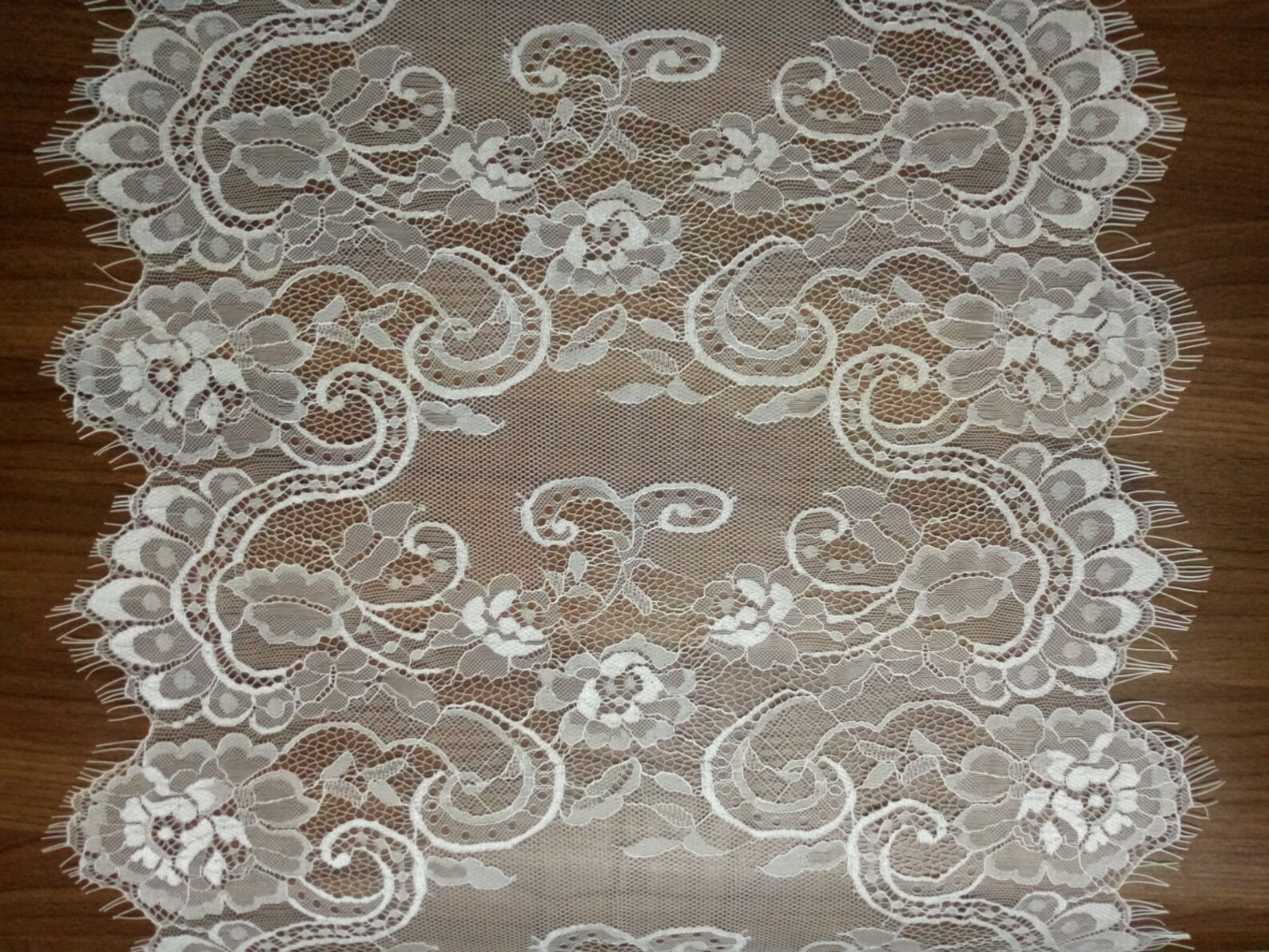 Extra Wide Table Runner/ivory Lace Table Runner/ivory - Etsy