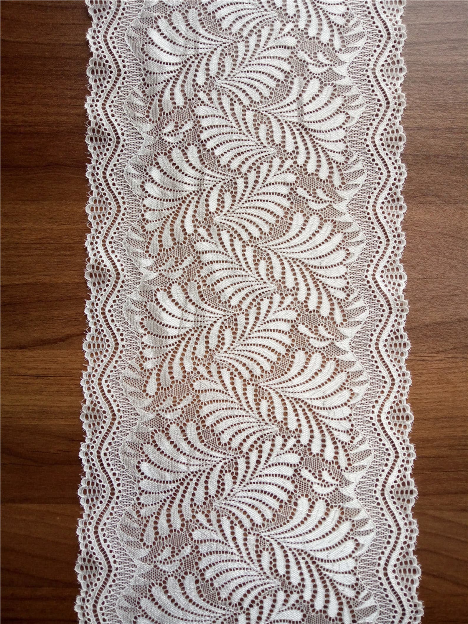 White Lace Table Runner 8 Wide Wedding Table Runner | Etsy