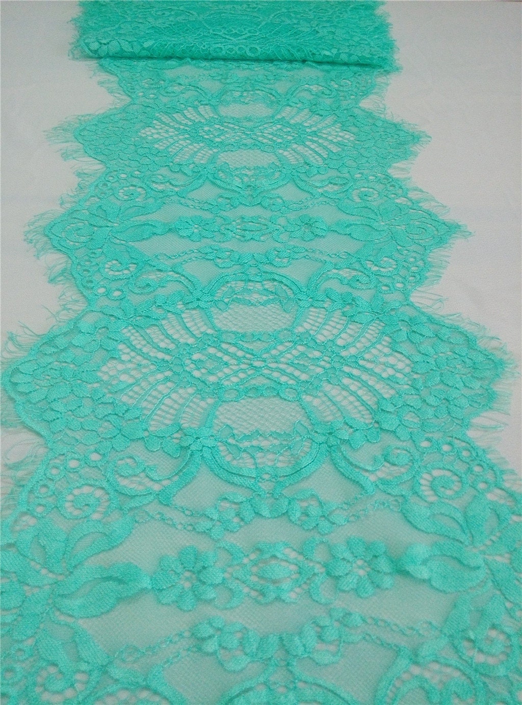 Mint Table runner mint green table runner lace table runner | Etsy