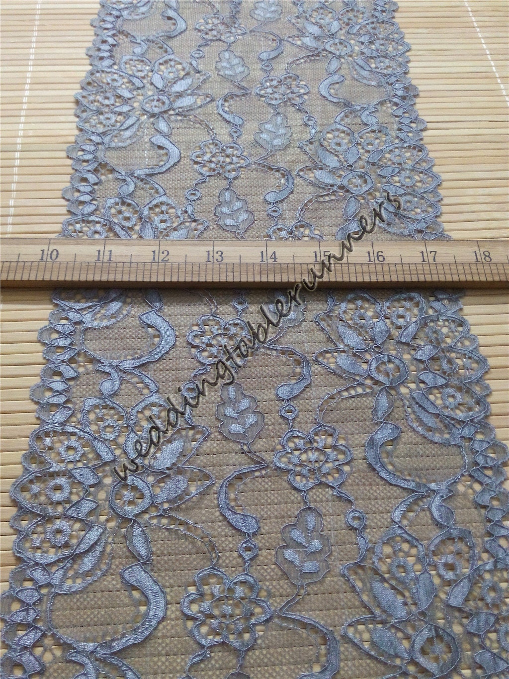 Grey Table Runner Grey Weddings Lace Table Runner Lace | Etsy