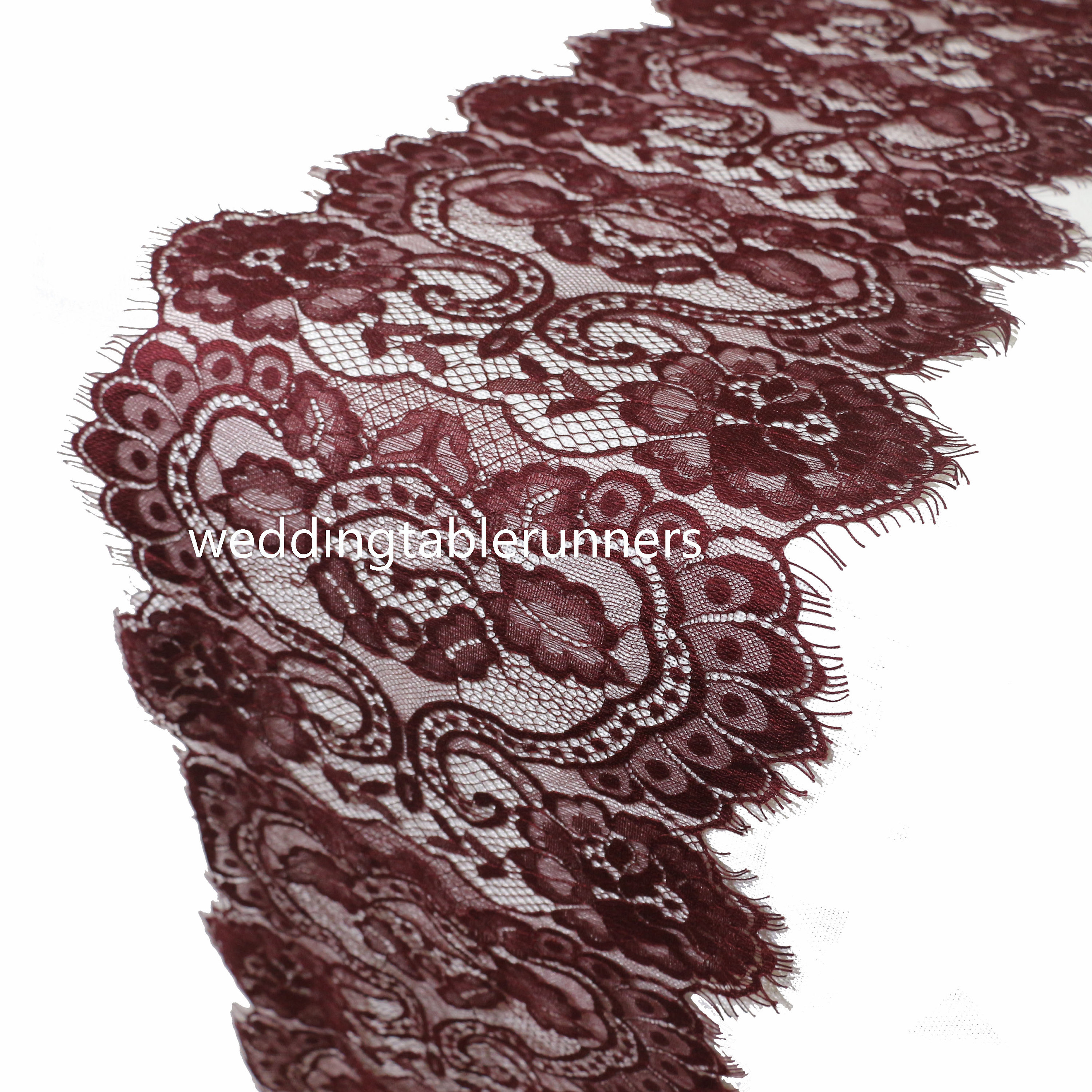 Burgundy Lace Table Runner/ Wedding Table Runners/wine Red Lace Table ...