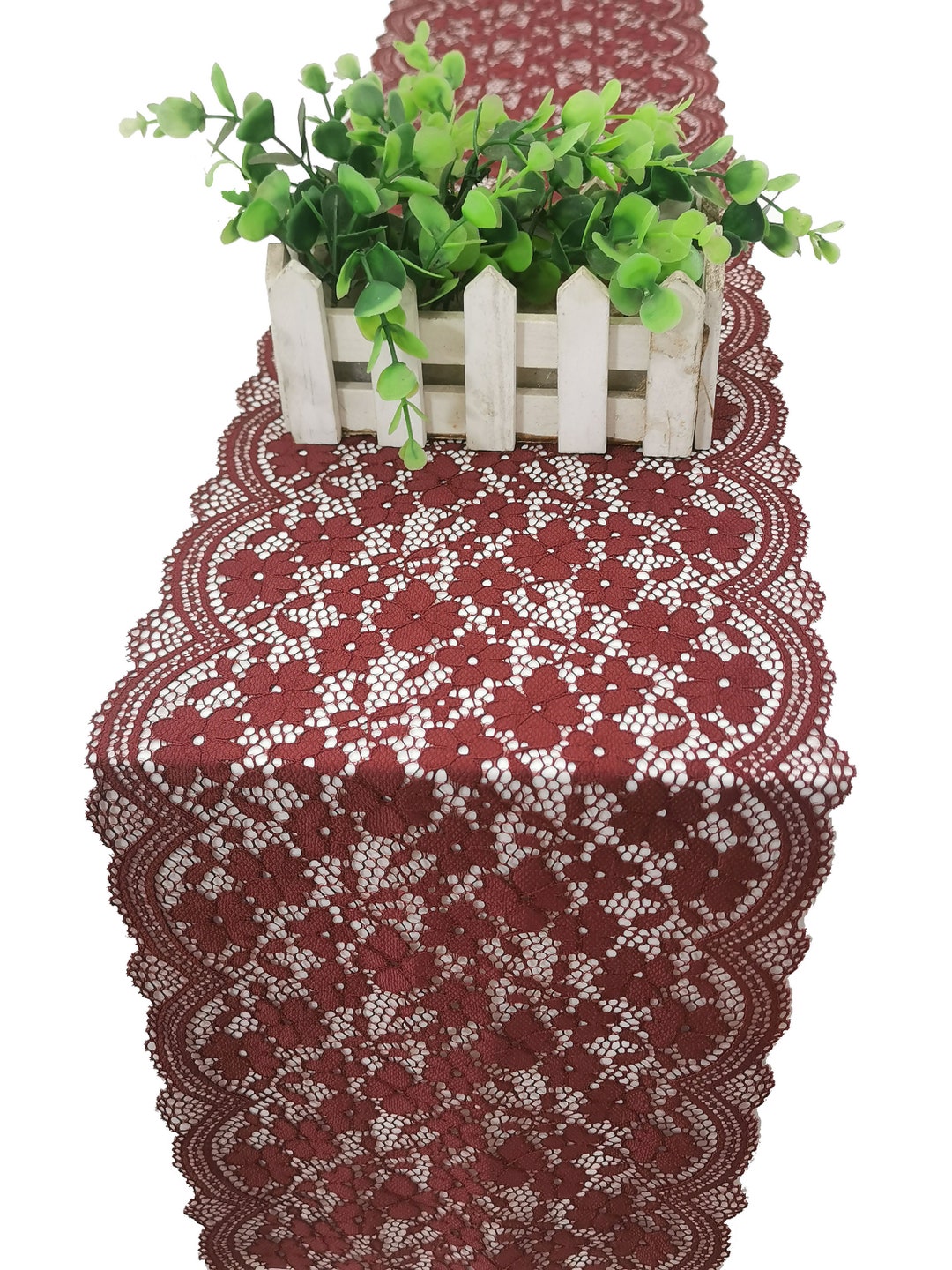 Burgundy Lace Runners/burgundy Lace Table Runner/burgundy Runners for ...