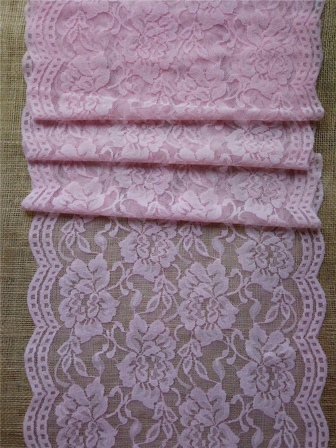 Pink Lace Runner,table Runner, Overlay, Pink Lace Table Runner, 5ft ...