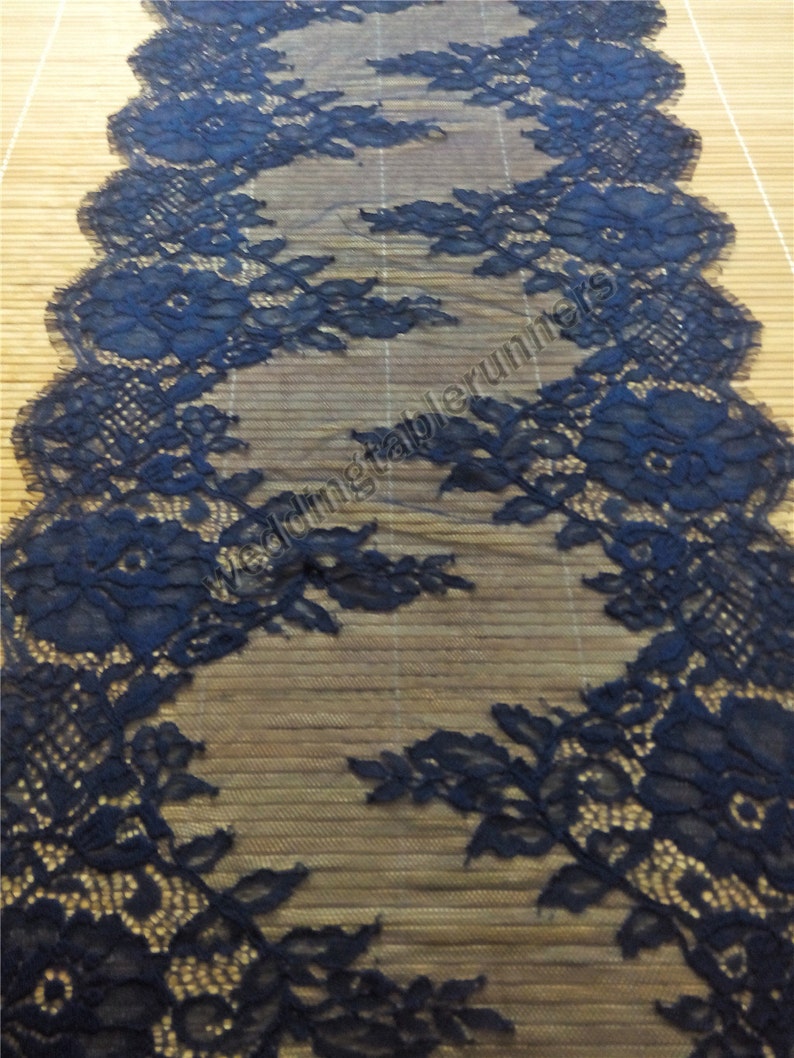 Navy Lace Table Runner, Navy Wedding , Navy Table Runner, Table Decor ...