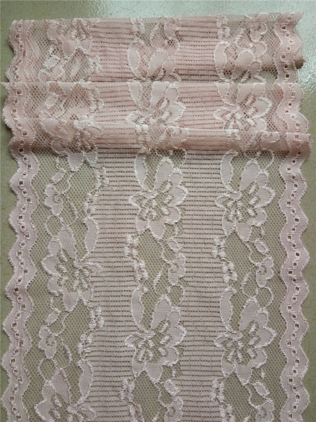 Blush Pink Lace Runner, 8-1/2 ,wedding Table Runner , Lace Table Runner ...