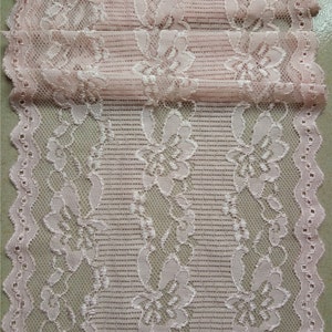 Blush Pink Lace Runner, 8-1/2 ,wedding Table Runner , Lace Table Runner ...
